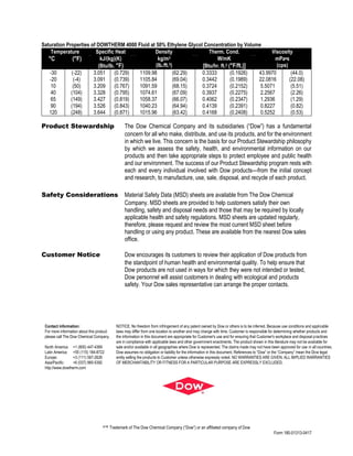 Synthetic thermic fluids from dow chemicals | PDF