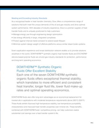 Synthetic thermic fluids from dow chemicals | PDF