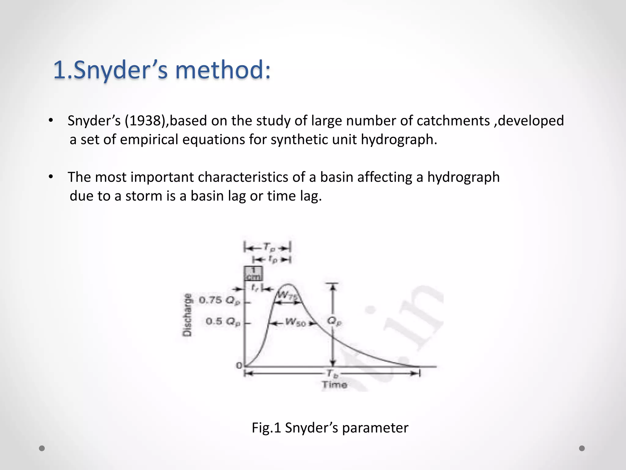 Synthetic unit hydrograph | PPTX