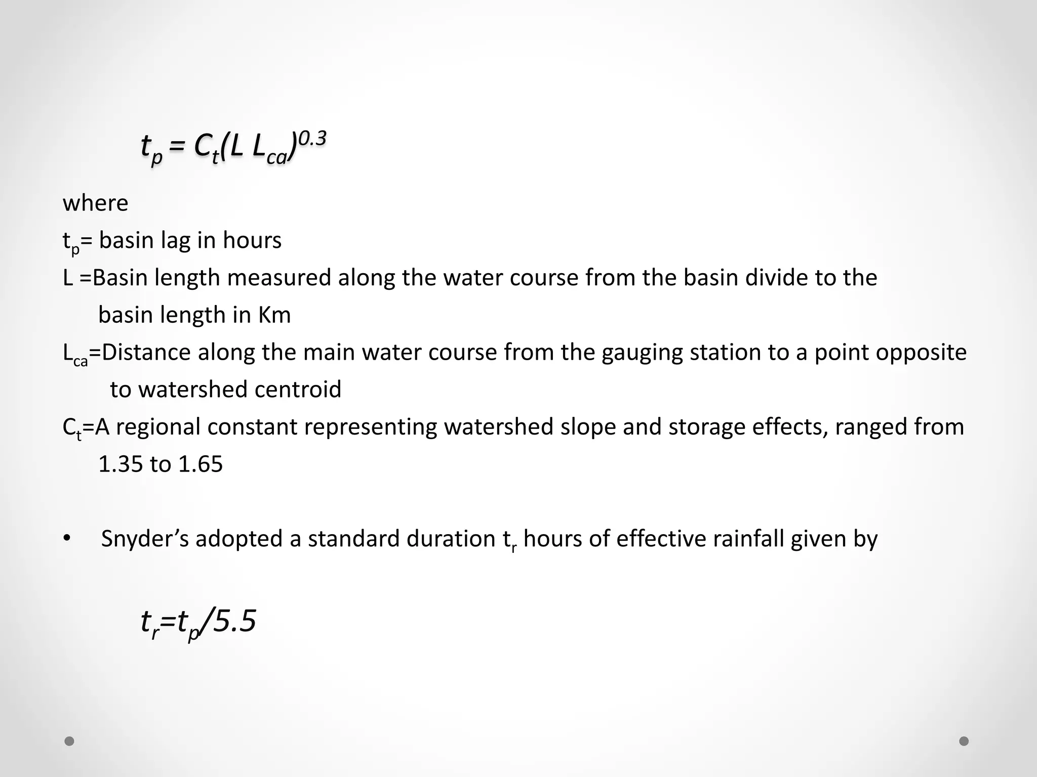 Synthetic unit hydrograph | PPTX