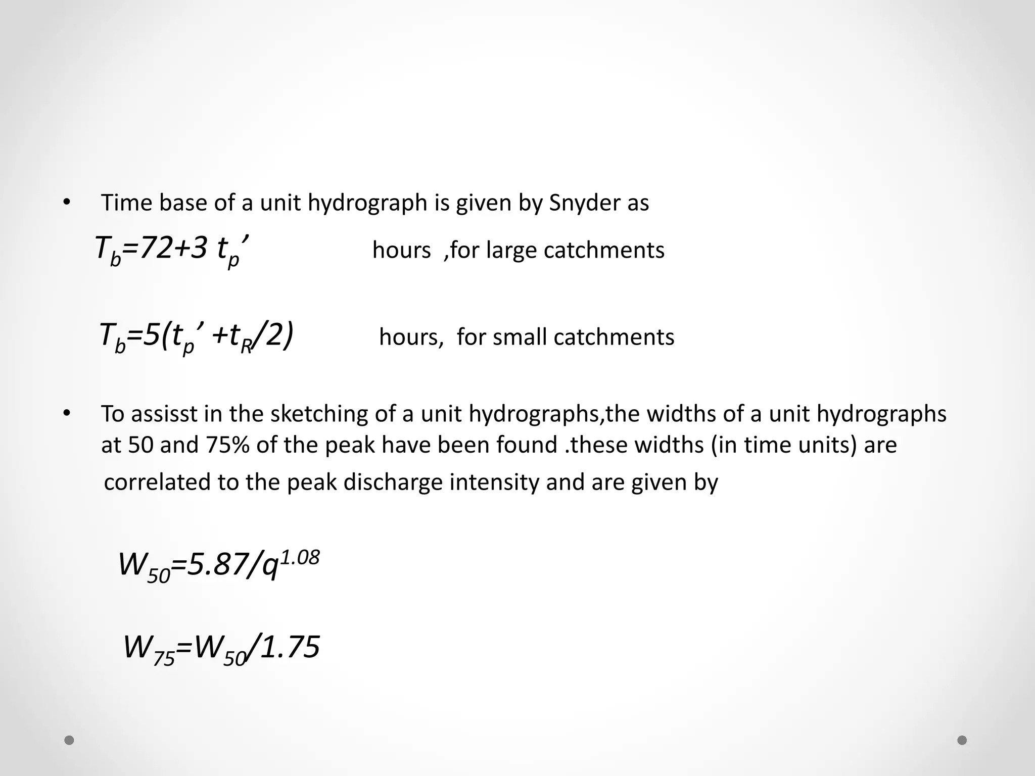 Synthetic unit hydrograph | PPTX