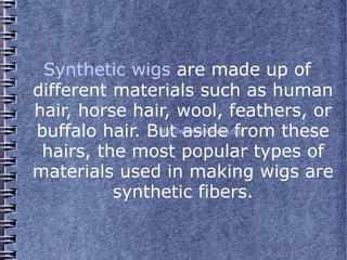 Synthetic wigs | PPT