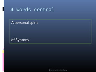 Syntony humans | PPT