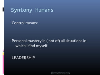 Syntony humans | PPT