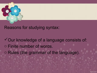 Introduction to syntax | PPT