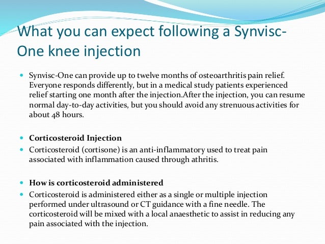 Synvisc injection