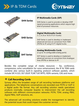 Synway by GDC Telecom | PDF | Digital Audio | Computer Software and ...