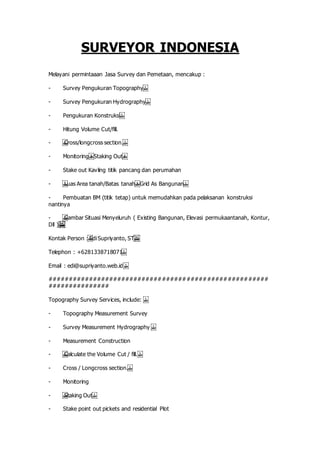 Jasa Survey Tanah Kabupaten Kampar-Bangkinang Riau | PDF