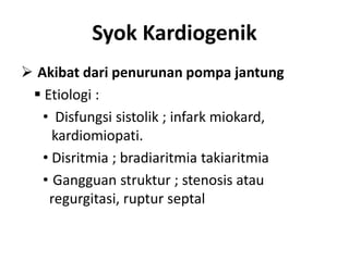 Konsep dan terapi Syok | PPTX