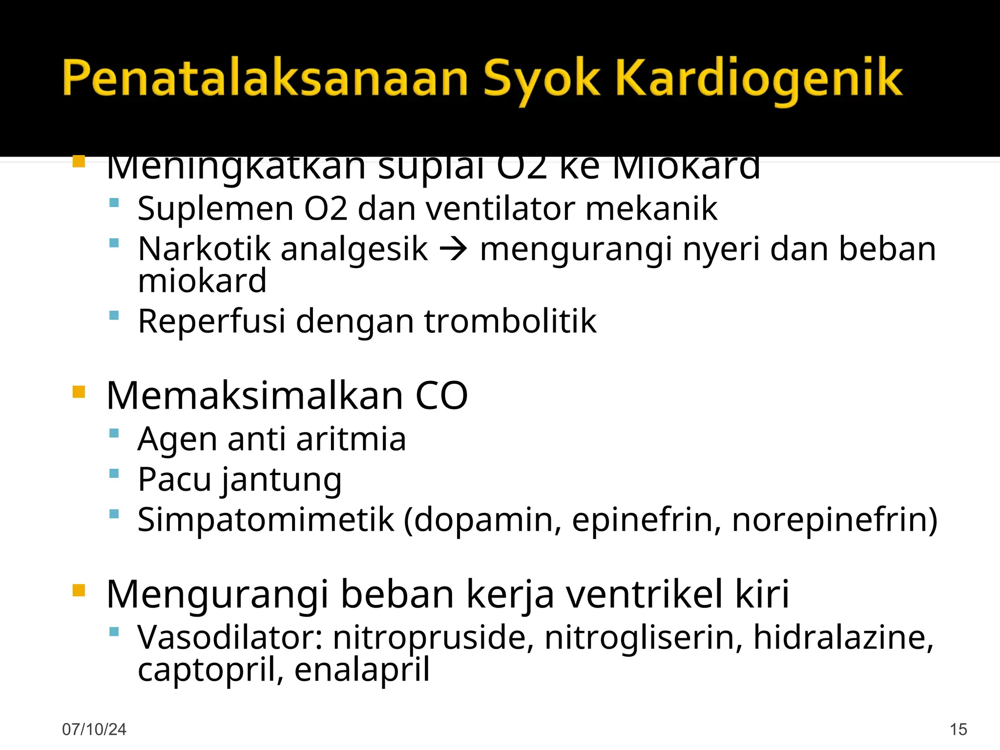 Syok Kardiogenik KONDISI SHOCK PADA PASEIN JANTUNG | PPT