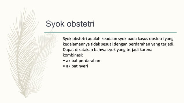 Syok_obstetrik_pada kehamilandan penangananya. ppt | PPTX
