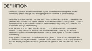 Brief introduction to Syphilis with a simple concept | PPTX