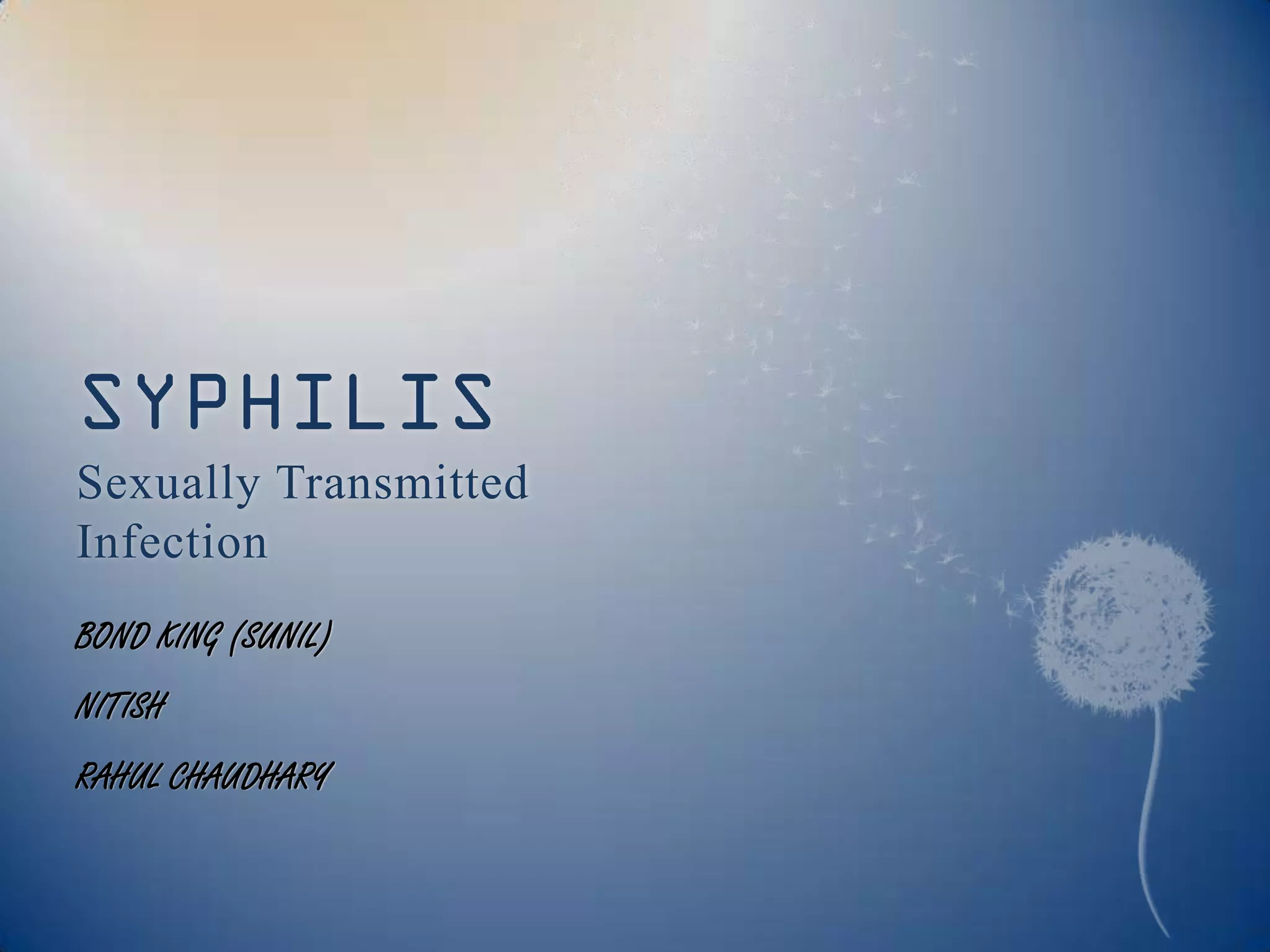 Syphilis | PPTX | Infectious Diseases | Diseases and Conditions