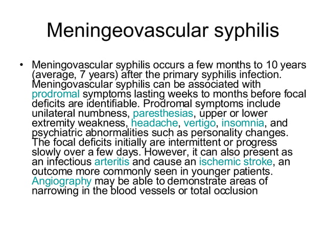 Syphilis and Neurosyphilis 101 | PPT | Brain and Nervous System ...