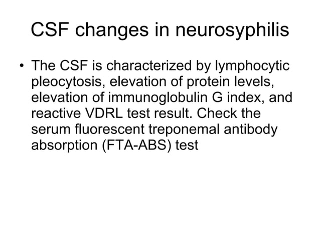 Syphilis and Neurosyphilis 101