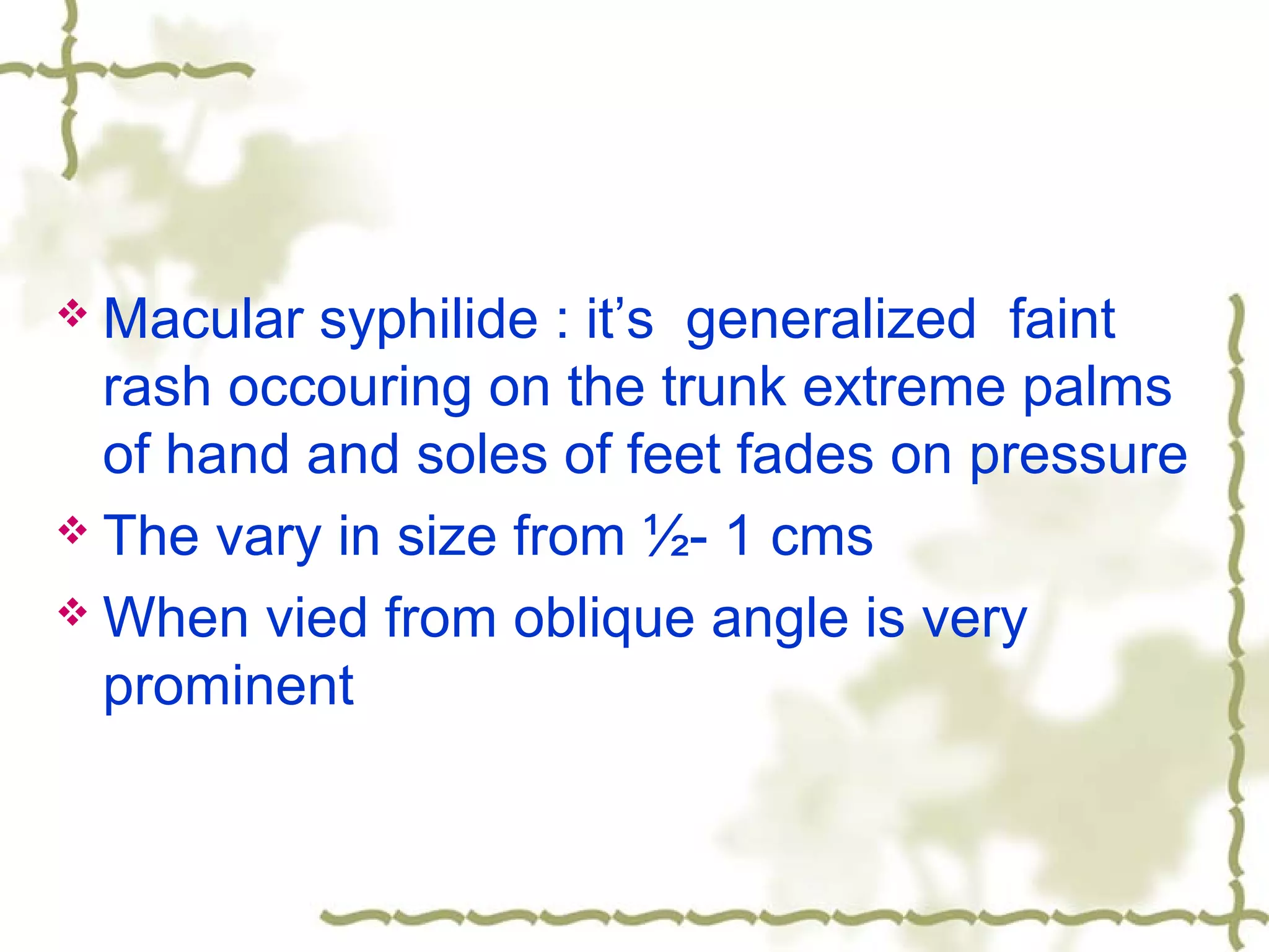 Syphilis secondry | PPT