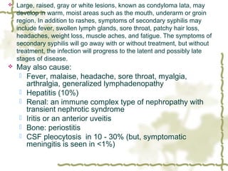 Syphilis secondry | PPT | Infectious Diseases | Diseases and Conditions