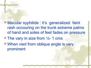 Syphilis secondry | PPT | Infectious Diseases | Diseases and Conditions