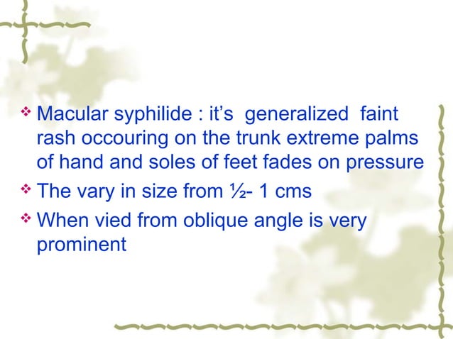 Syphilis secondry | PPT | Infectious Diseases | Diseases and Conditions