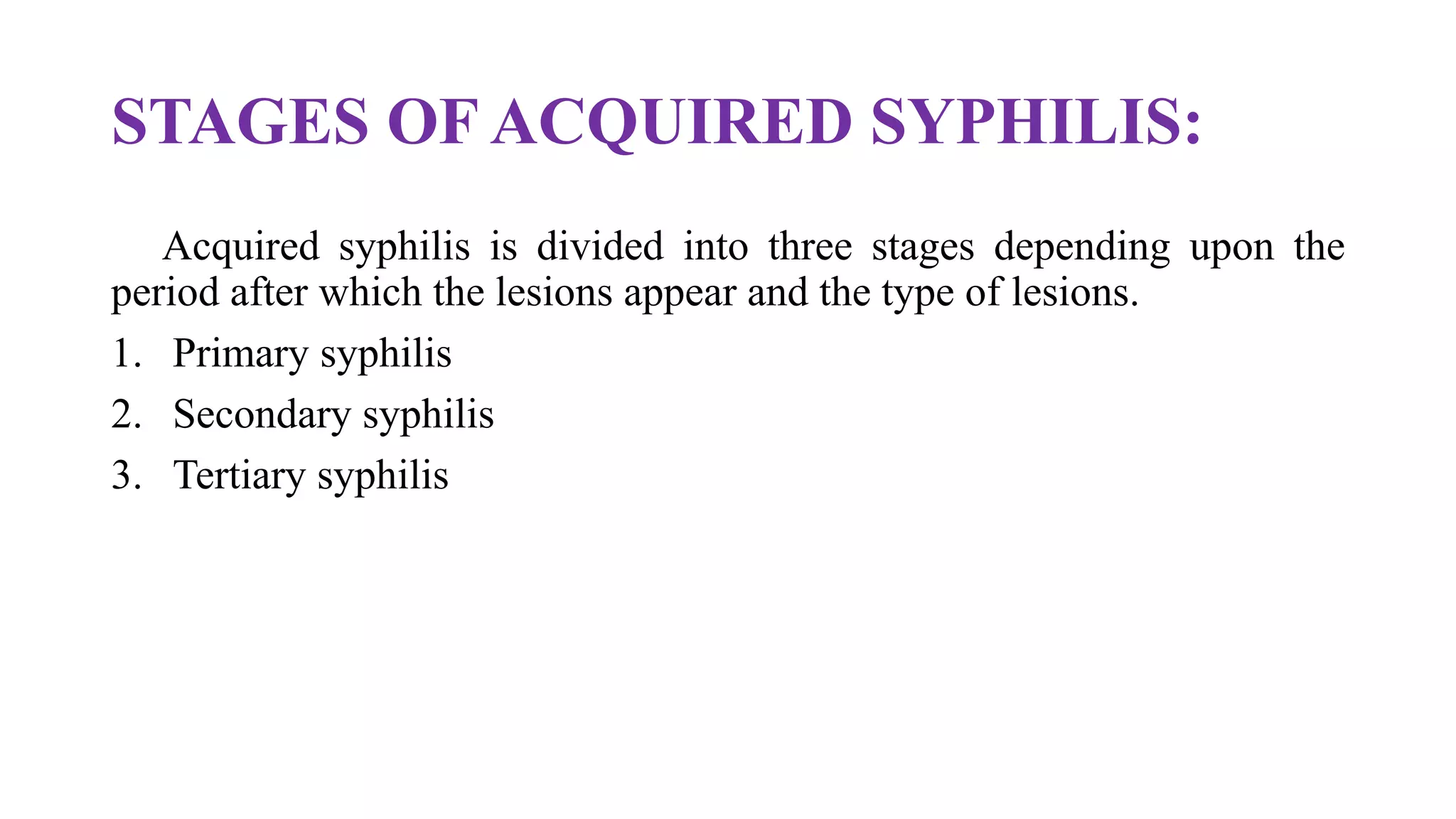 Stages of syphilis and its treatment | PPTX | Infectious Diseases ...