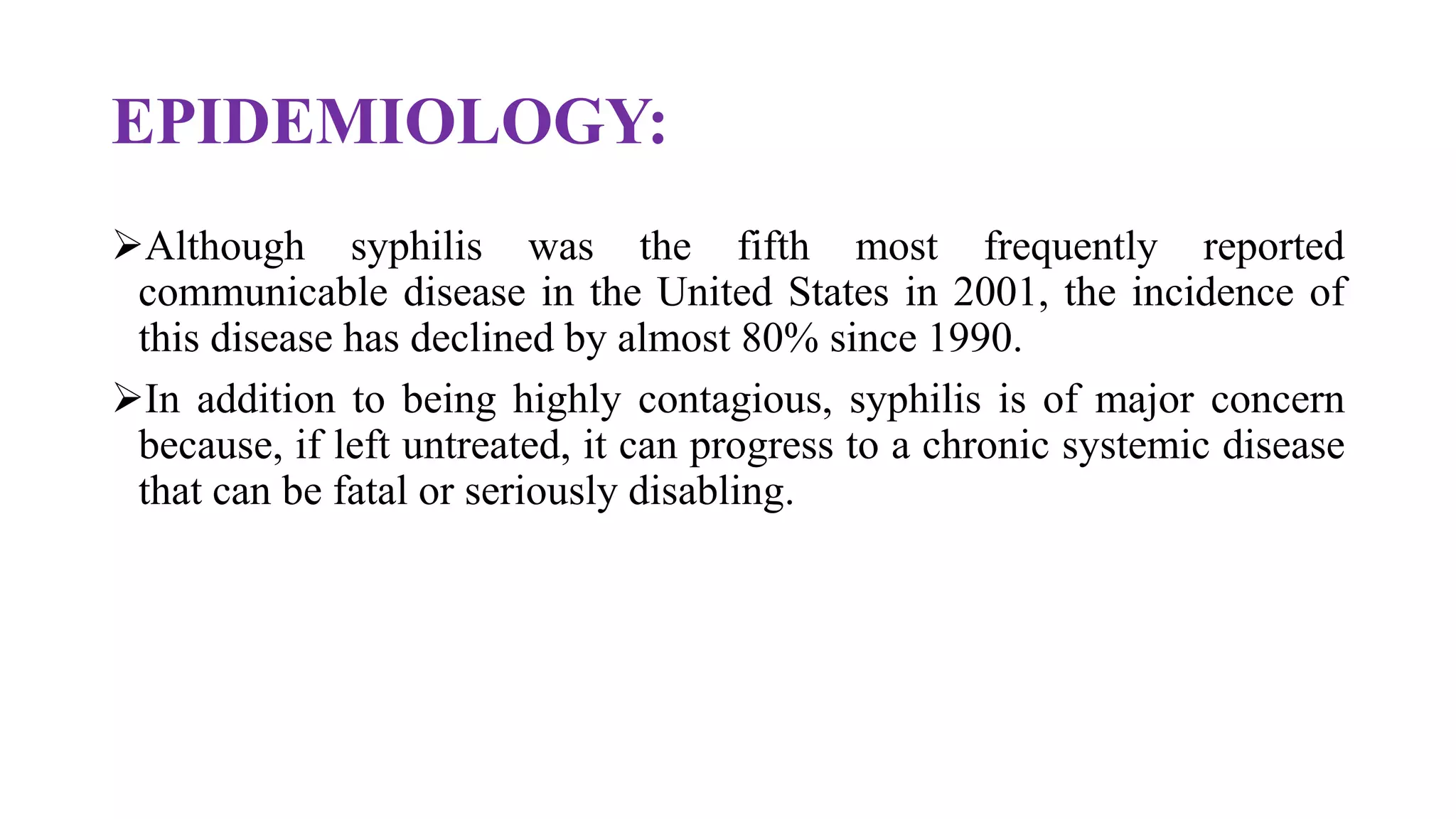 Stages of syphilis and its treatment | PPTX