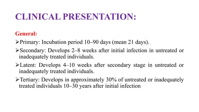 Stages of syphilis and its treatment | PPT