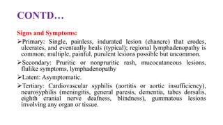 Stages of syphilis and its treatment | PPTX