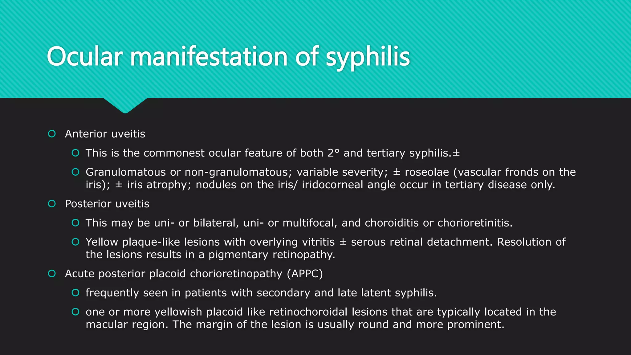 syphilis.pptx | Eye and Vision Conditions | Diseases and Conditions