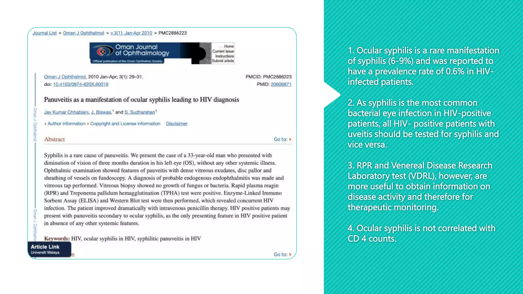 syphilis.pptx | Eye and Vision Conditions | Diseases and Conditions