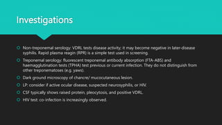 syphilis.pptx | Eye and Vision Conditions | Diseases and Conditions