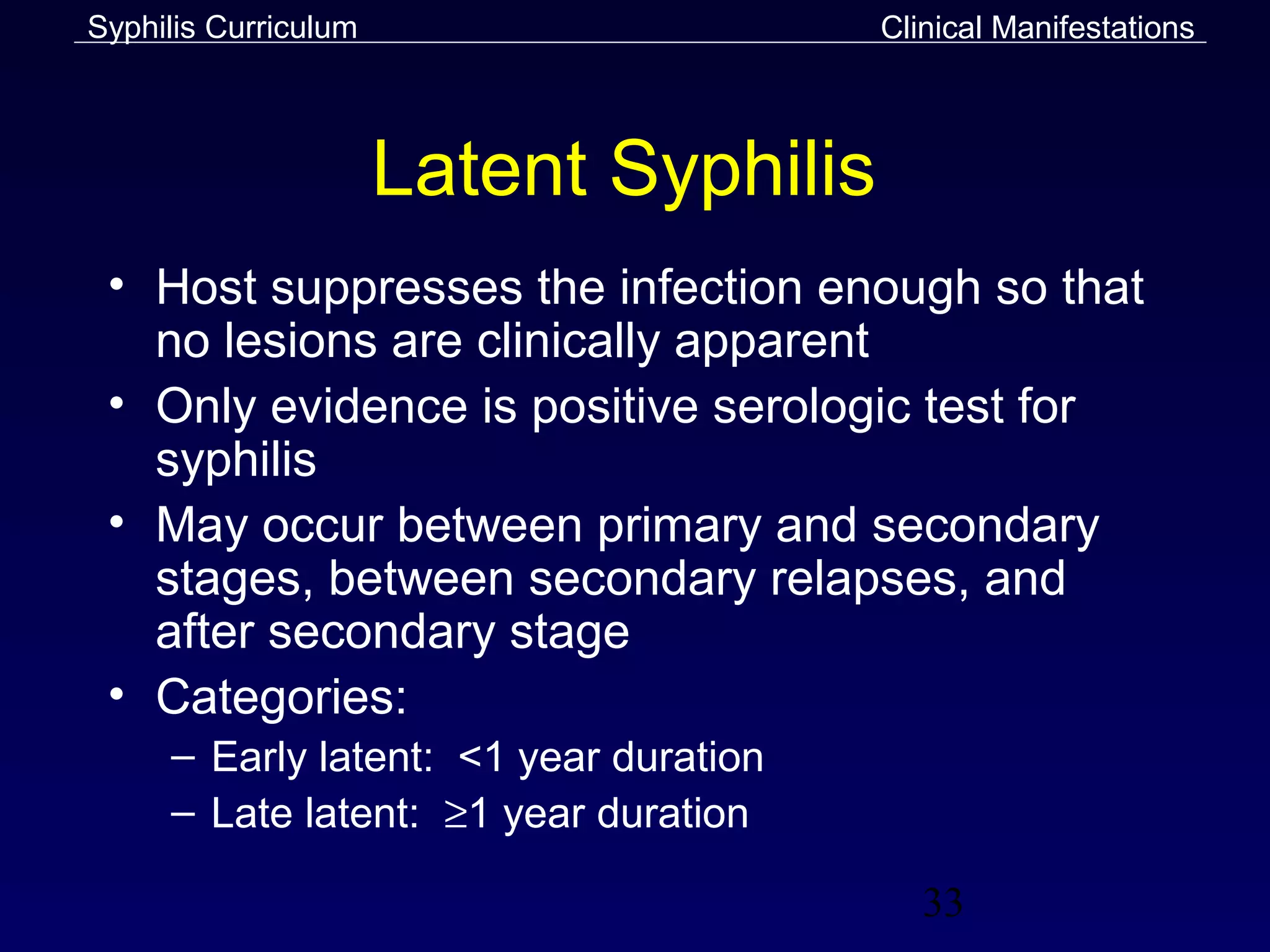 Syphilis slides | PPT