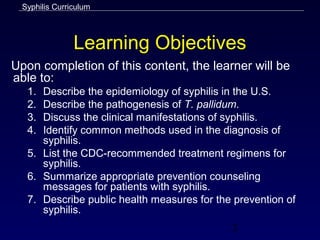 Syphilis slides | PPT