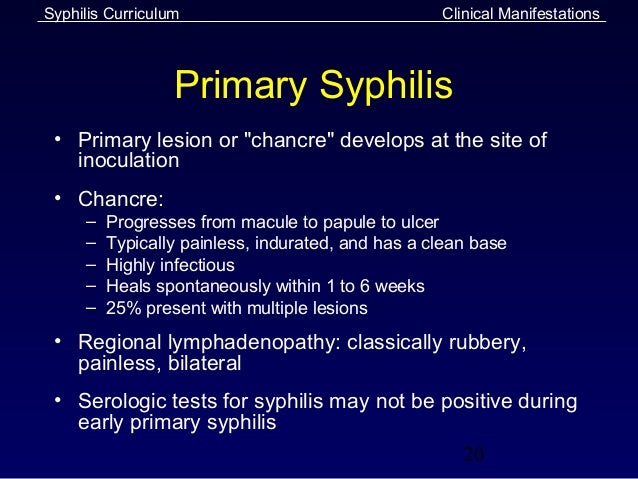 Syphilis slides