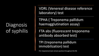 syphilis and its treatment prevention measurement | PPT