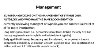 Syphilis BMS internal medicine PowerPoint presentation | PPTX