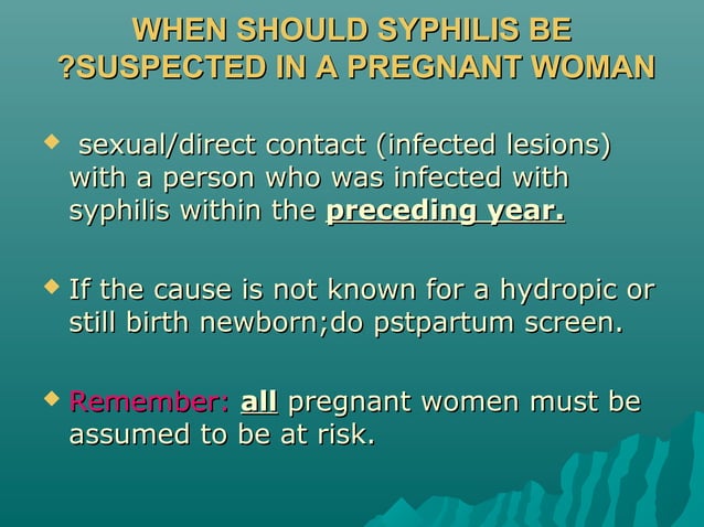 Syphilis in pregnancy-final_version | PPT