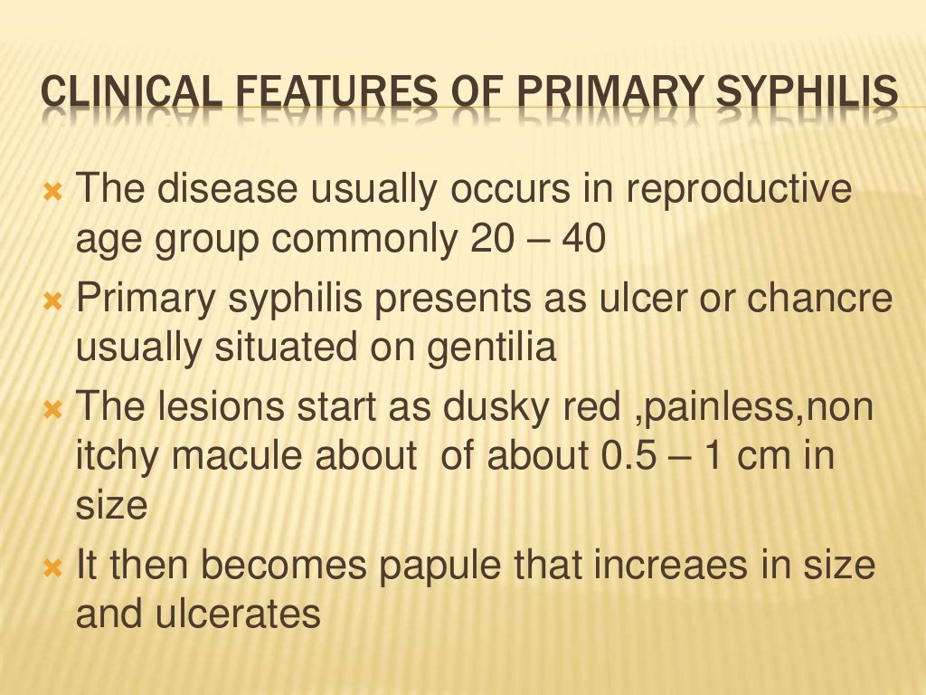 Syphilis introduction and primary syphilis