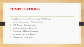 Syphilis lecture PP | PPTX