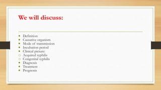 Syphilis lecture PP | PPTX