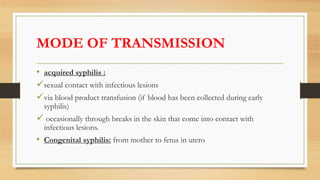 Syphilis lecture PP | PPTX