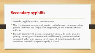 Syphilis lecture PP | PPTX