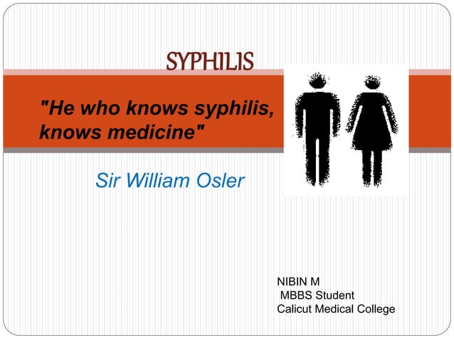 Syphilis | PPTX | Infectious Diseases | Diseases and Conditions