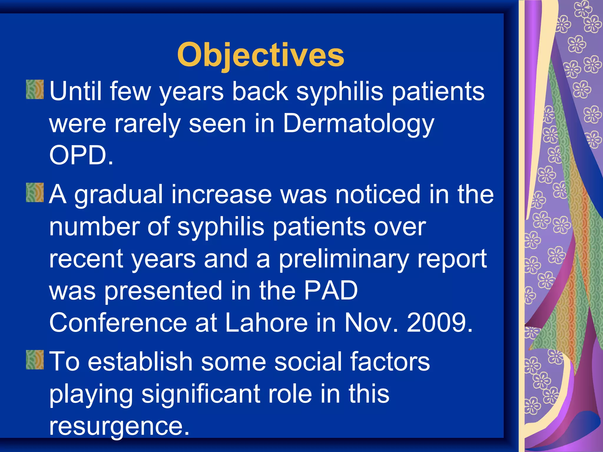 Syphilis resurgence: The social background | PPT