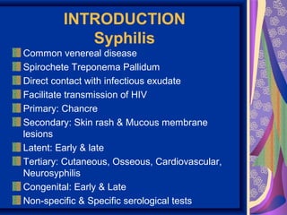 Syphilis resurgence: The social background | PPT