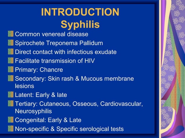 Syphilis resurgence: The social background | PPT