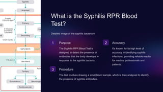 Syphilis RPR Blood Test in Dubai . pptx | PPTX
