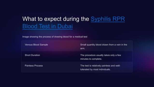Syphilis RPR Blood Test in Dubai . pptx | PPT