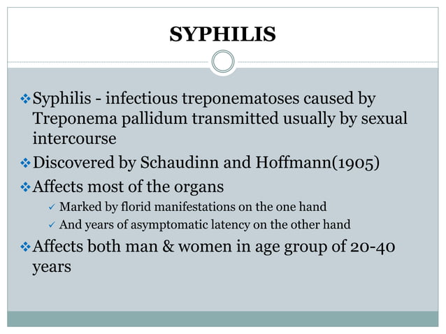 Syphilis | PPT