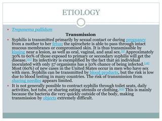 Syphilis VIKRAM SINGH (Group 611)$ | PPT