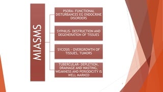 mental nature of miasm - syphilis | PPTX